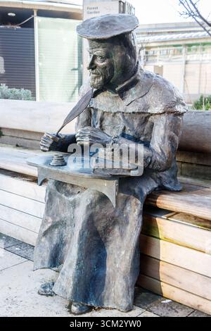 Statue of William Tyndale first translator of the New Testament into ...