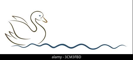 The Symbol of duck with a blue wave Stock Vector Image & Art - Alamy