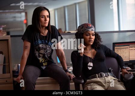 (L-R) Ben Affleck, Teyana Taylor and Matt Damon attend Netflix's "The ...