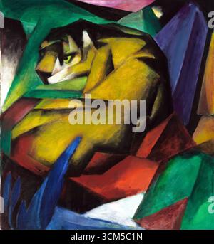 Tiger 1912 Painting By Franz Marc German Expressionist Artist Stock ...