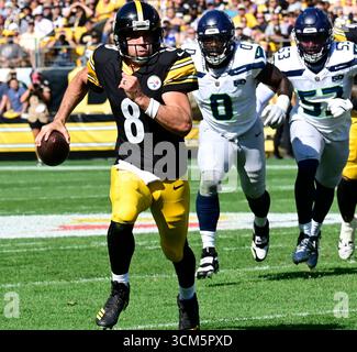 Seattle Seahawks linebacker Boye Mafe arrives before an NFL football ...