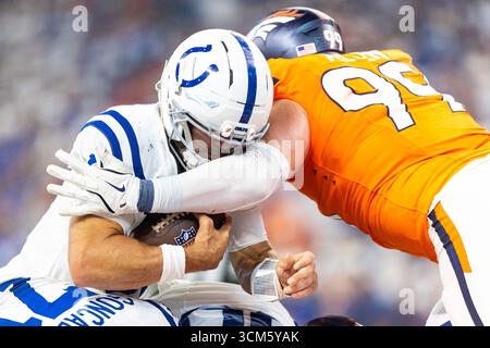 Denver Broncos defensive lineman Zach Allen (99) against the Kansas ...