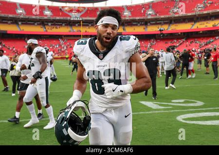 Philadelphia Eagles tight end Kylen Granson is seen during an NFL ...
