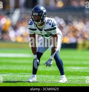 Seattle Seahawks cornerback Josh Jobe (29) runs during a NFL football ...