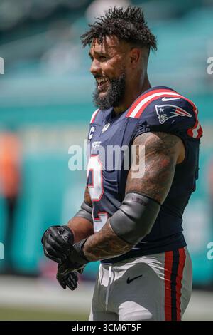 New England Patriots Harold Landry III (2) in action during an NFL ...