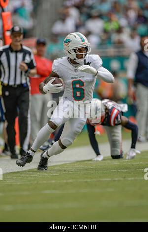 New England Patriots cornerback Alex Austin (28) leaves the field after ...