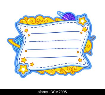 yellow planet space outer sticker icon Stock Vector Image & Art - Alamy
