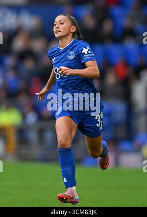 Goodison Park Maz Pacheco (Everton number 33) celebrating winning with ...