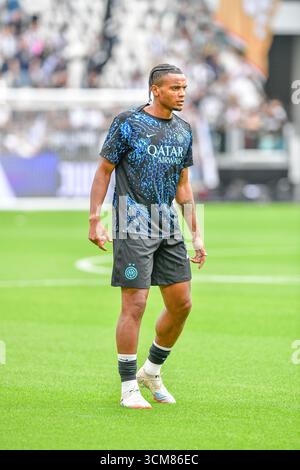 Manuel Akanji of Inter seen in action during the Serie A match between ...