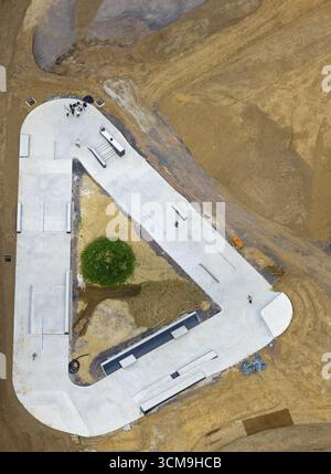 Aerial view, skatepark Hombruch BMX and mountain bike area in ...