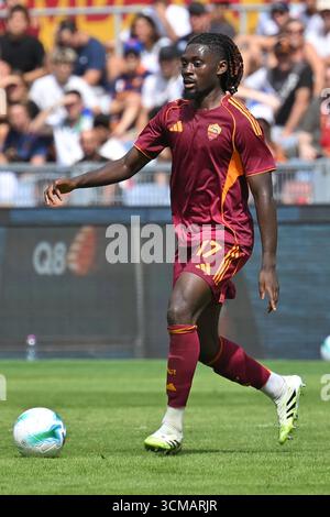 Olimpico Stadium, Rome, Italy - Manu Kone of AS Roma during Uefa Europa ...