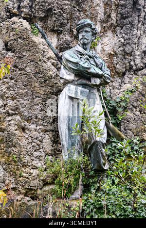 Statue of Giuseppe Zolli at the base of the monument to Giuseppe ...