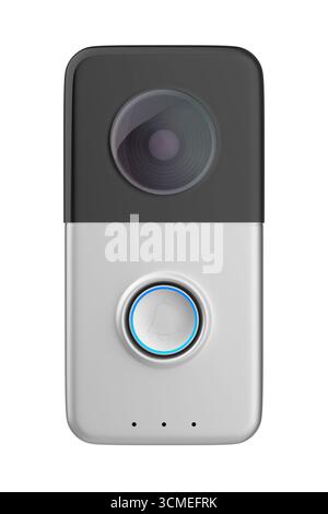 Smart doorbell isolated on white background Stock Photo - Alamy
