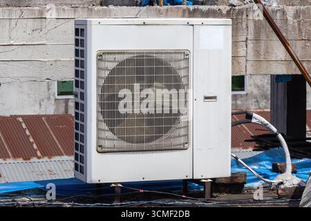 Air conditioning compressor outdoor unit Stock Photo - Alamy