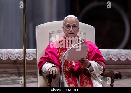 Pope Leo XIV delivers his address during the Christmas Eve mass at St ...