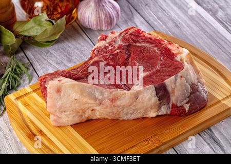 Raw beef thicl edge cut for grill Stock Photo - Alamy