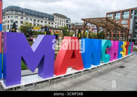 limited edition Selfie art of Manchester wordmark (side view) in ...