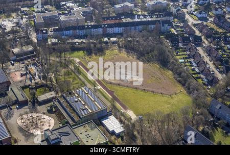 Aerial photo, Brauck school centre, construction site at the Erich ...
