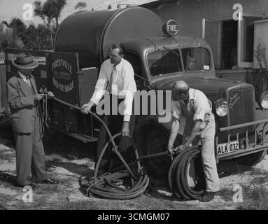 Messer (left) with brigade captain G. Hodson (right) and ***** Allan ...