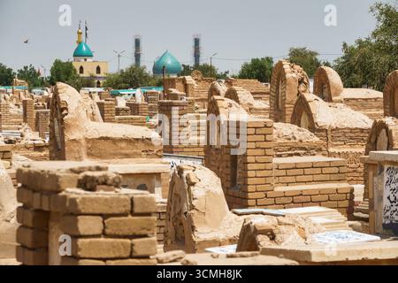 Graves in the Wadi-us-Salaam Cemetery, the largest cemetery in the ...