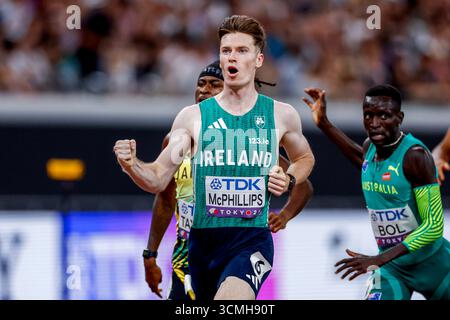Cian McPHillips of Ireland competing in the men’s 800m final at the ...