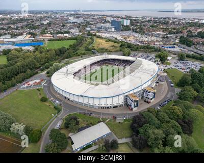 Aerial view of the MKM Stadium, home of Hull City FC. The ground has ...