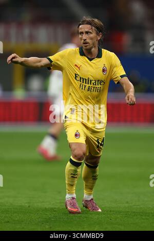 Luka Modric of AC Milan gestures during the Serie A football match ...