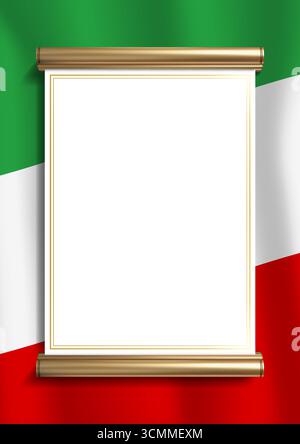 Vertical frame and border with colors of Iran flag, template elements ...