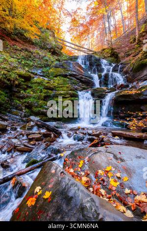 Amazing waterfall in Carpathian mountains Stock Photo - Alamy
