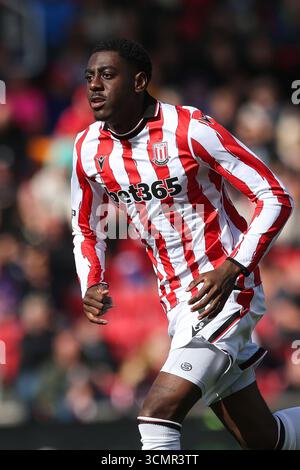 Stoke City's Divin Mubama during the Sky Bet Championship match at the ...