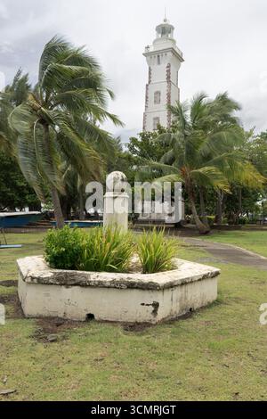 Light house at Point Venus, Tahiti. Historic site Stock Photo - Alamy