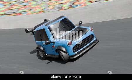 Racing Car Loop 3D satisfying animation Stock Photo - Alamy
