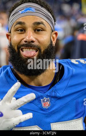 Detroit Lions running back Jacob Saylors (25) in action during the ...
