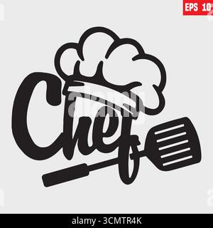 cook at home lettering in kitchen glove silhouette style icon vector ...