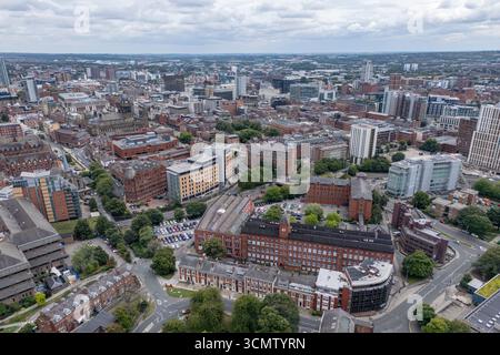 General aerial view of Leeds city centre, West Yorkshire, UK Stock ...