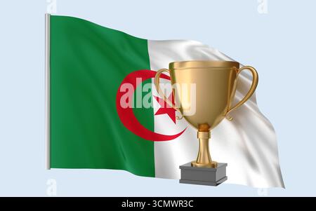 Algeria Independence Day map 3d illustration Stock Photo - Alamy