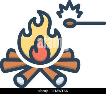 Icon for kindling, combustion Stock Vector Image & Art - Alamy
