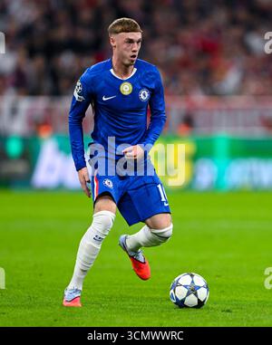 Cole Palmer of Chelsea plays the ball under pressure from Antonee ...