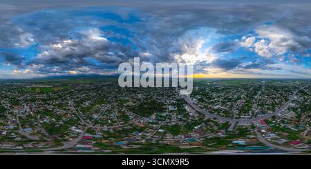 360° view of full hdri 360 panorama aerial view of baroque temple or ...
