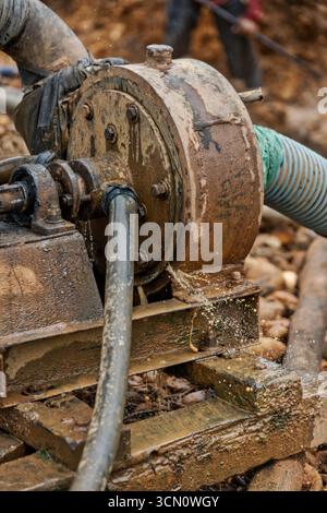 Artisanal gold and diamonds mining in Kalimantan, Borneo, Indonesia ...