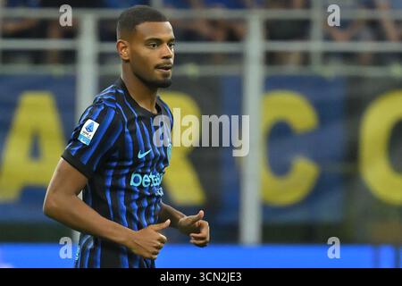 Andy Diouf of FC Internazionale celebrates after scoring a goal during ...