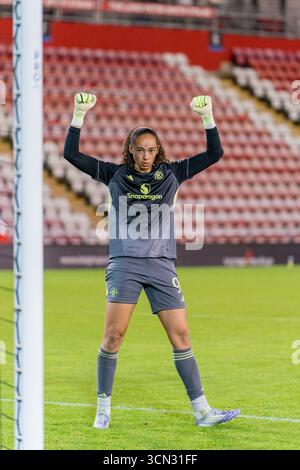 Manchester United goalkeeper Phallon Tullis-Joyce during the UEFA Women ...