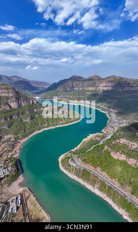 Aerial photography of Taihang Grand Canyon in Linzhou, Anyang City ...