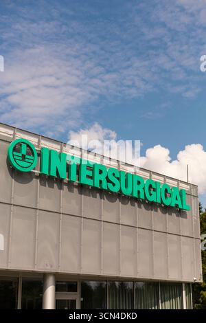 Visaginas, Lithuania - July 22, 2025: A modern medical facility located ...