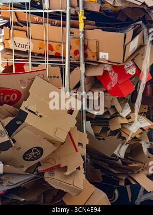 Versailles, France - 18 September 2025: A large quantity of used ...