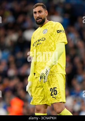 Gianluigi Donnarumma #25 of Manchester City F.C. during the Premier ...