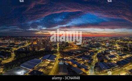 Stunning Sunrise Over Manchester Deansgate City Skyline Showcasing ...