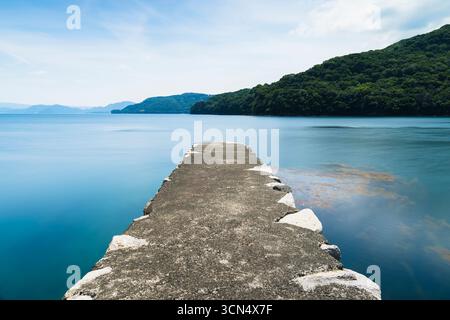 Stone jetty in the sea, Izu Peninsula, Japan Stock Photo - Alamy