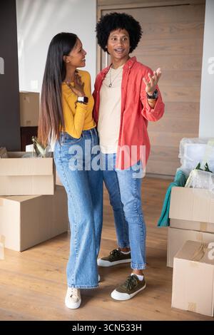 Cardboard boxes with sneakers on blue background Stock Photo - Alamy