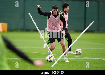 Celtic's Colby Donovan during a training session at Celtic Park ...